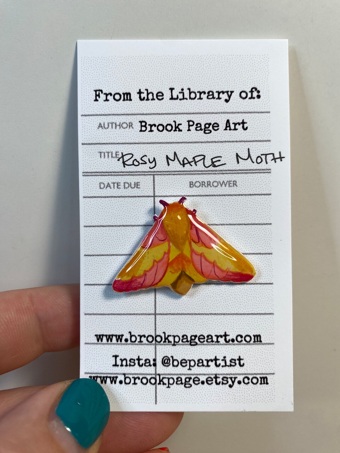 Rosy Maple Moth, Insects, Moths, Lapel Pin, Tie Tack, Collectible Pins ...