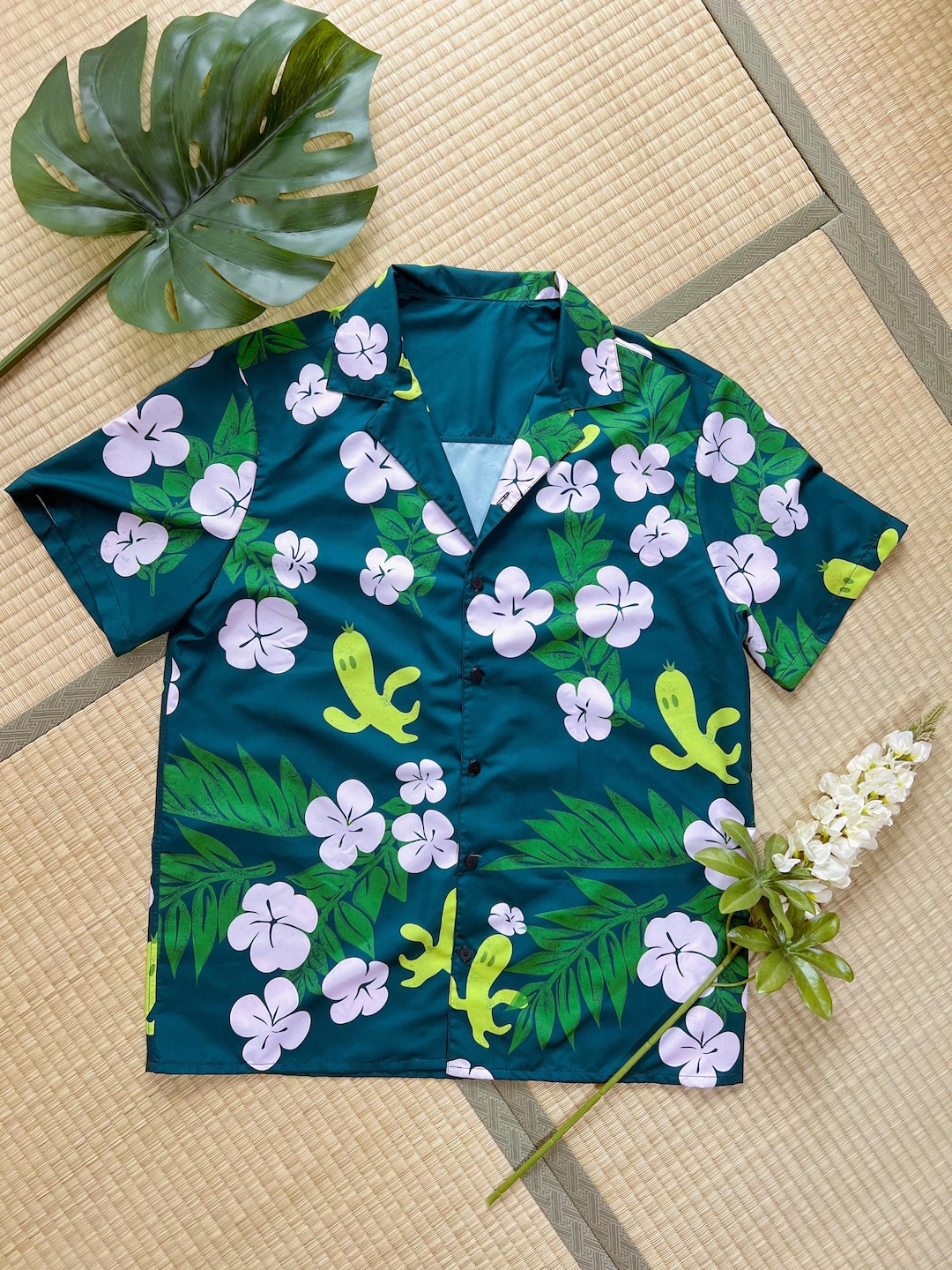 Final Fantasy XIV Cactuar Hawaiian Shirt: Morbol Green Aloha Shirt - Etsy