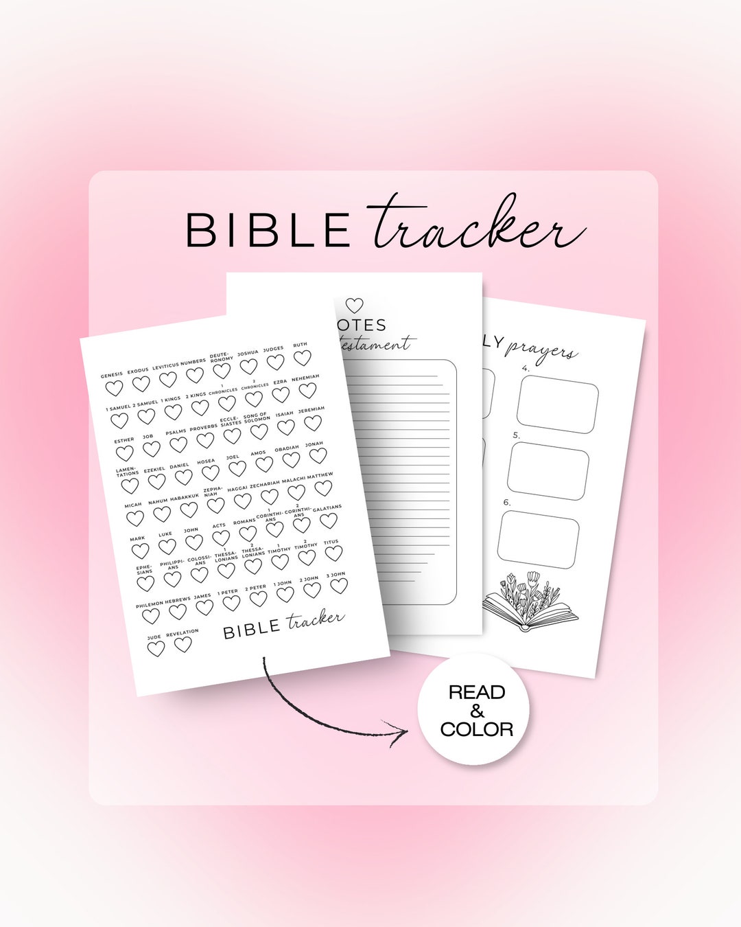 Bible Reading Tracker Books of the Bible, Old Testament, New Testament ...