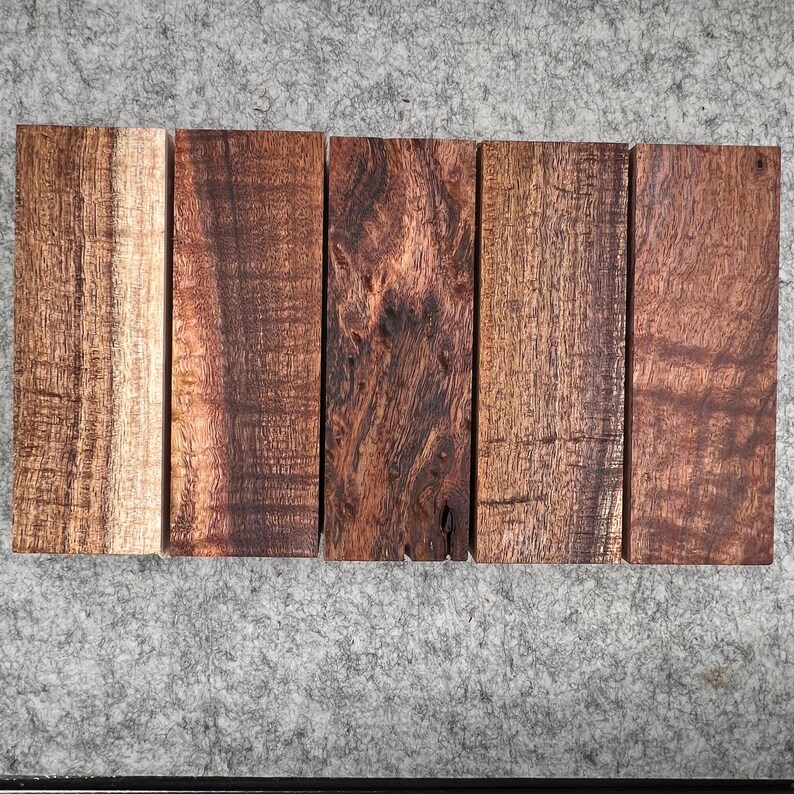 5 X Australian Blackwood Koa Wood Knife Material Block Scales Blanks - Etsy