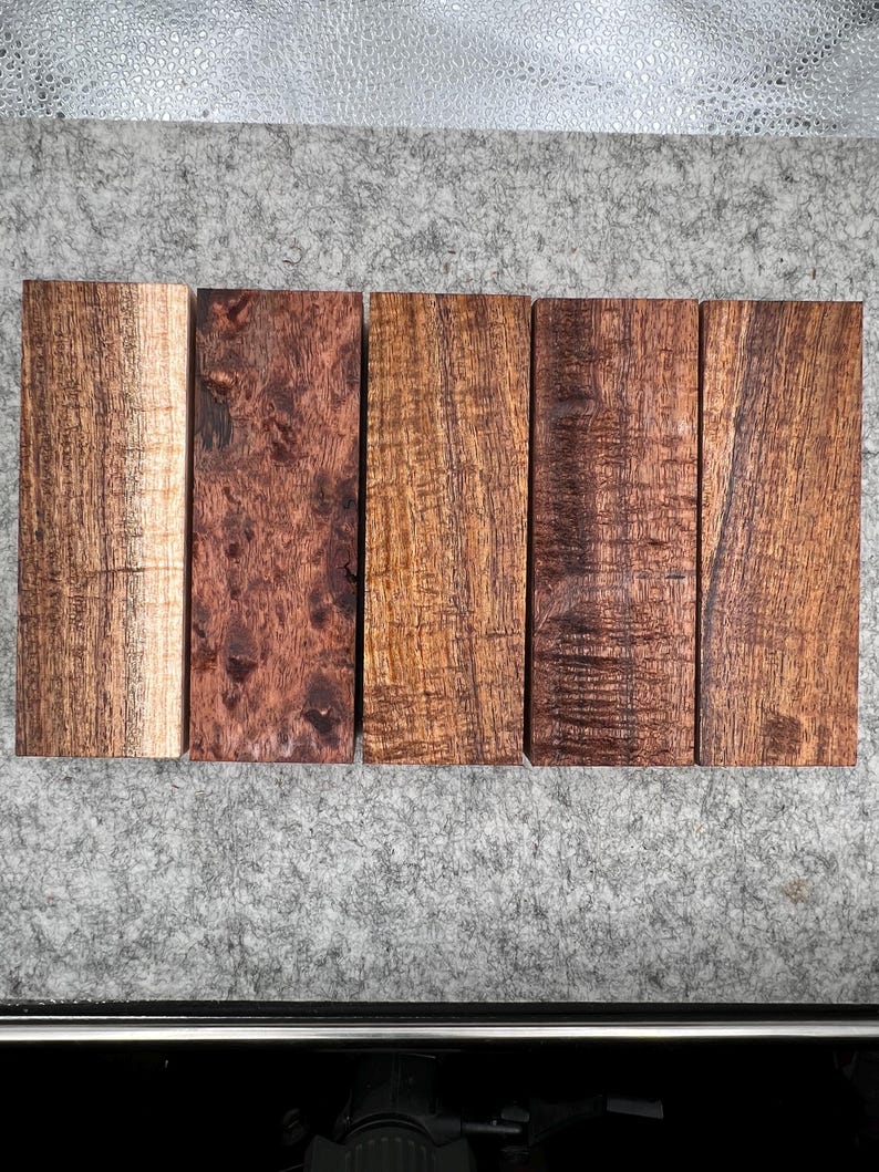 5 X Australian Blackwood Koa Wood Knife Material Block Scales Blanks - Etsy