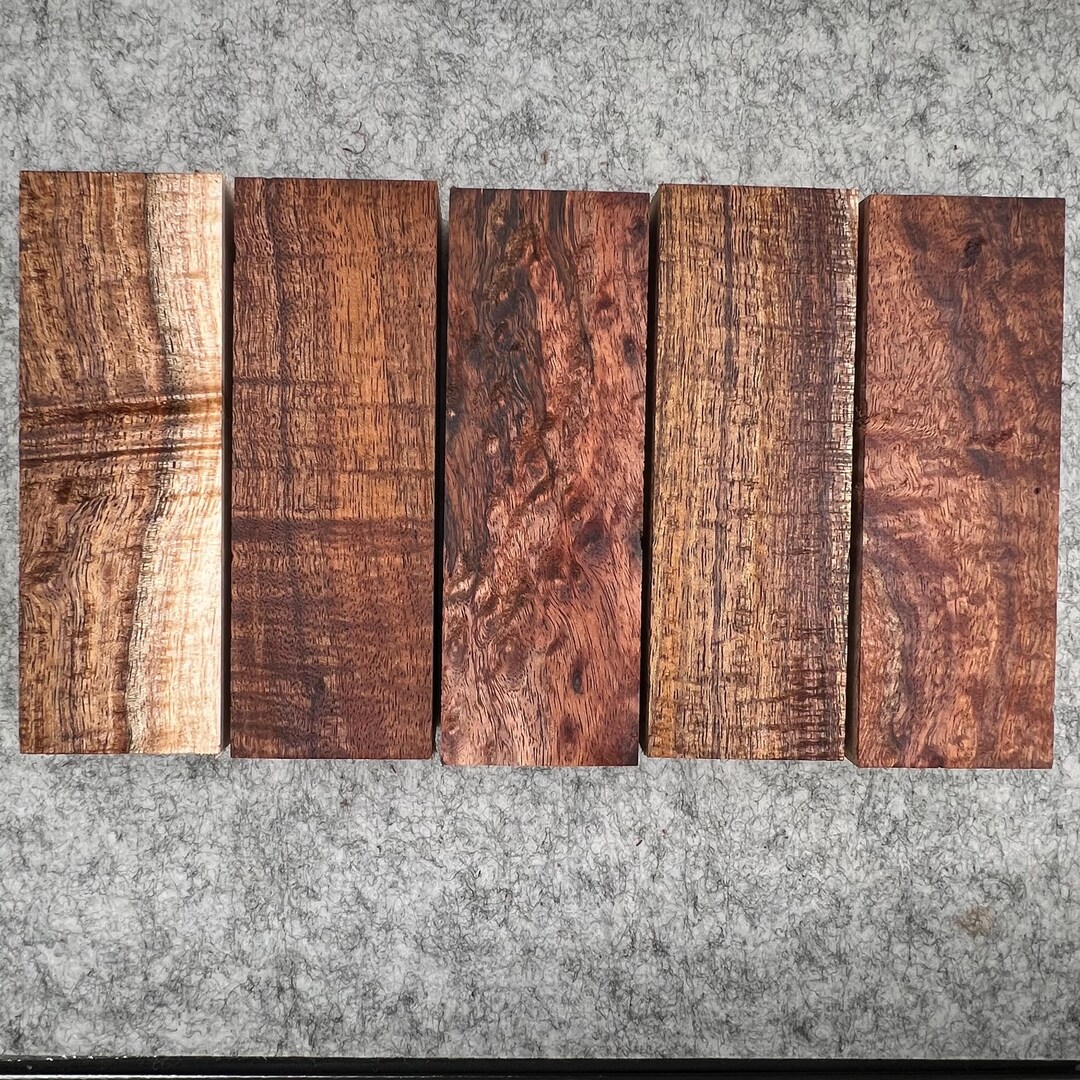5 X Australian Blackwood Koa Wood Knife Material Block Scales Blanks - Etsy