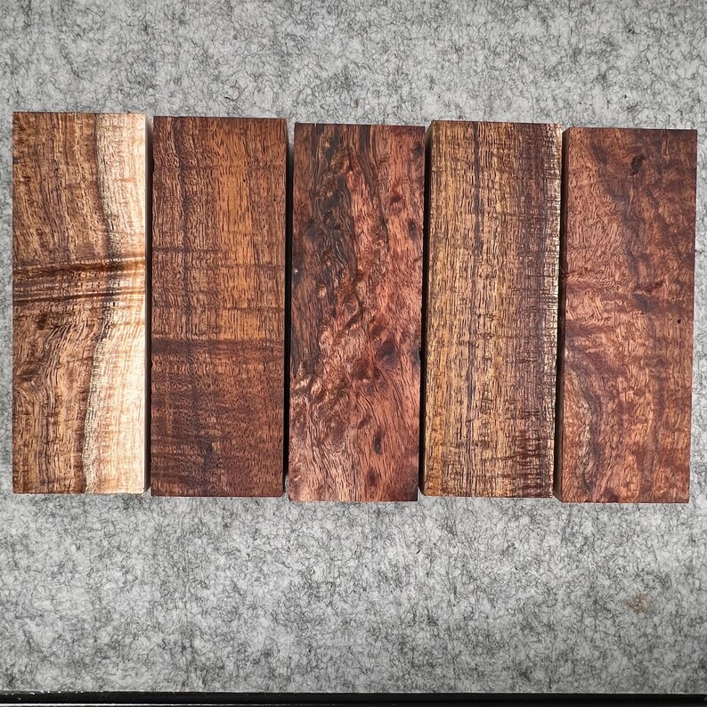 5 X Australian Blackwood Koa Wood Knife Material Block Scales Blanks - Etsy