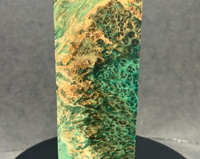 Green Stabilised Maple Burl Wood Knife Material Block Scales Blank - Etsy