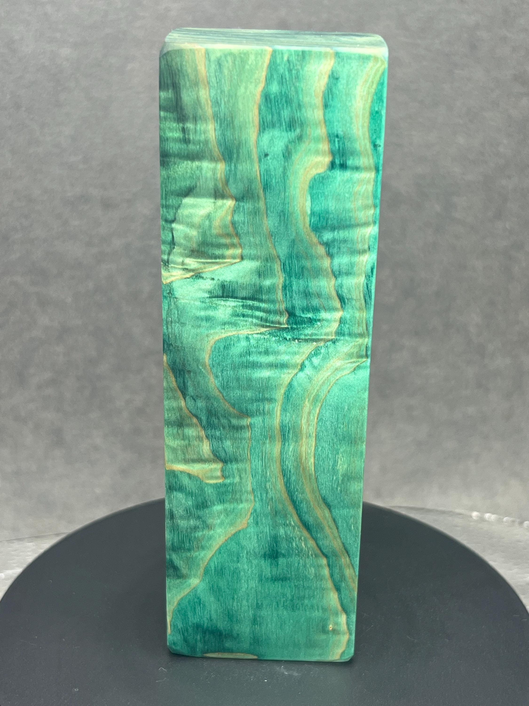 Green Stabilised Sugi Cedar Wood Knife Material Block Scales Blank - Etsy