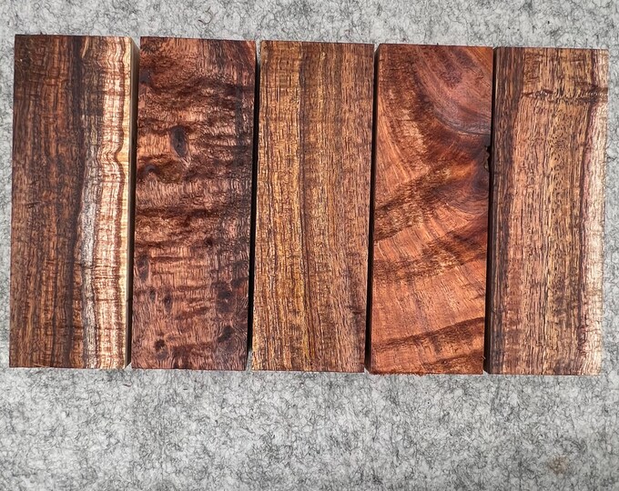 5 X Australian Blackwood Koa Wood Knife Material Block Scales Blanks - Etsy