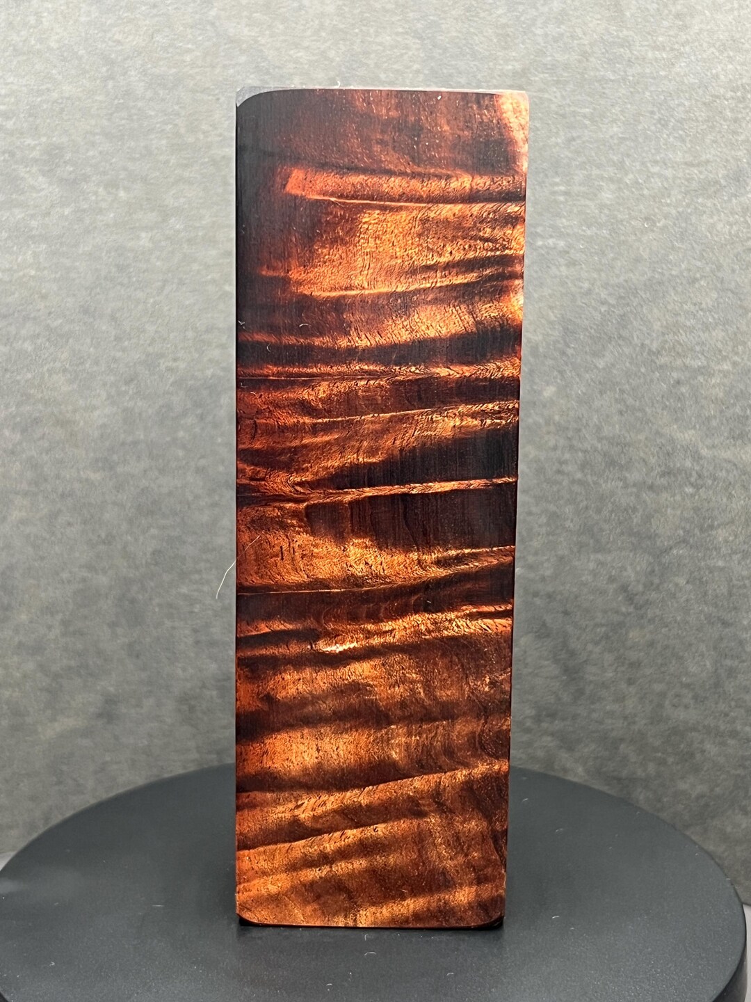 Stabilised Fiddleback Blackwood Koa Wood Knife Material Block Scales ...