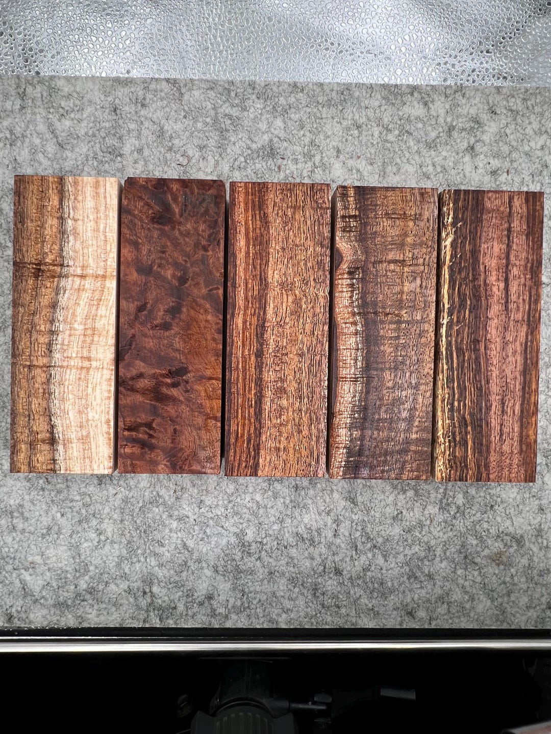 5 X Australian Blackwood Koa Wood Knife Material Block Scales Blanks - Etsy