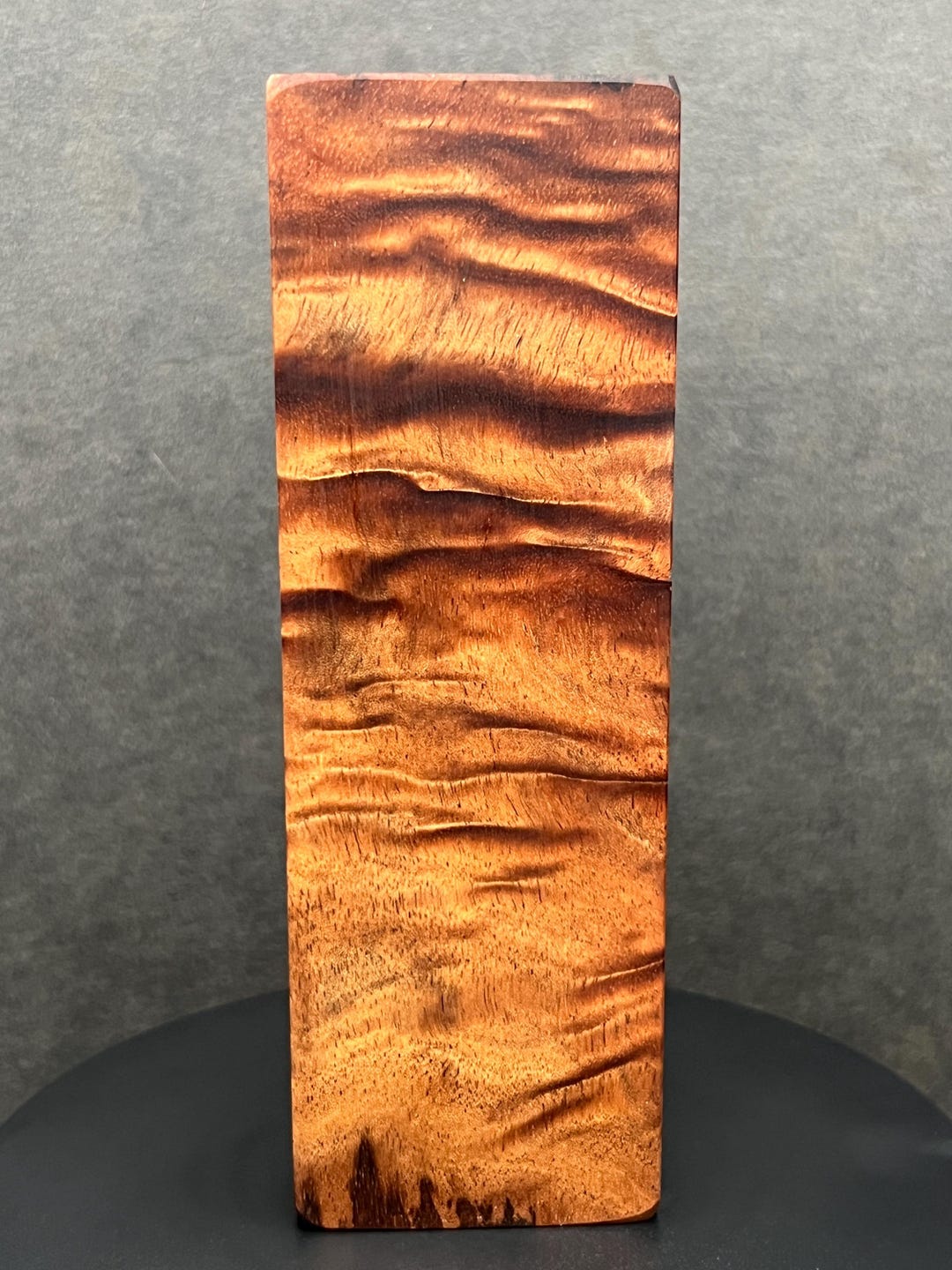 Stabilised Fiddleback Blackwood Koa Wood Knife Material Block Scales ...