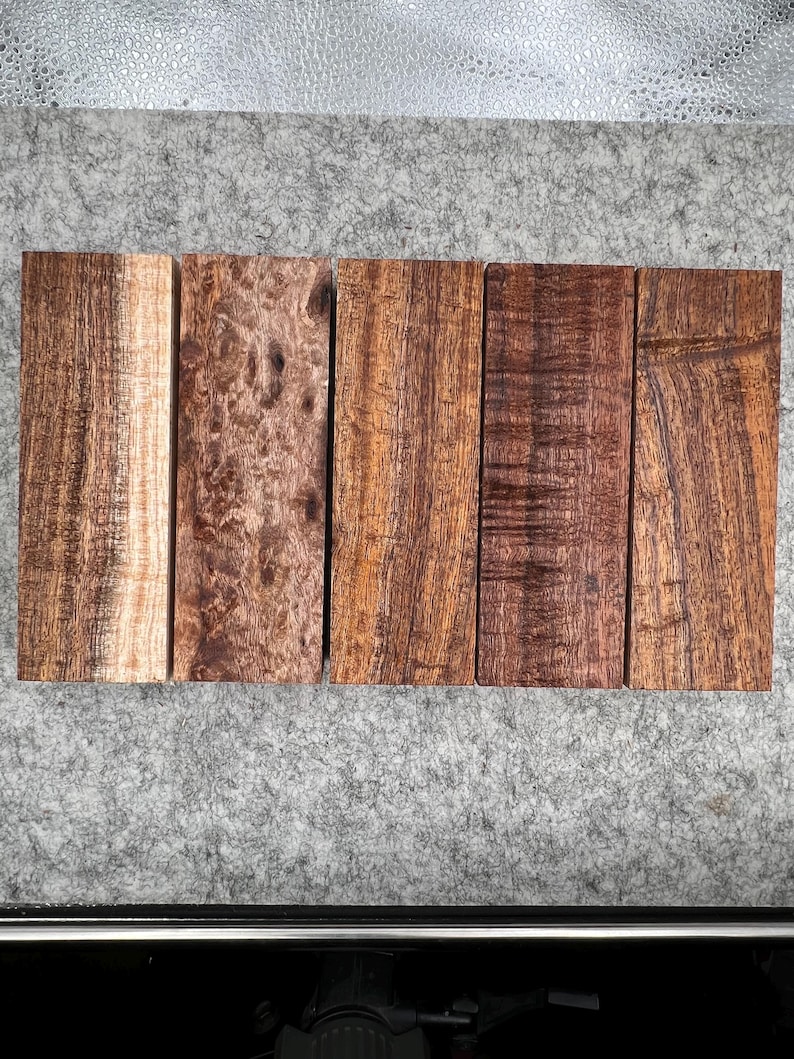 5 X Australian Blackwood Koa Wood Knife Material Block Scales Blanks - Etsy