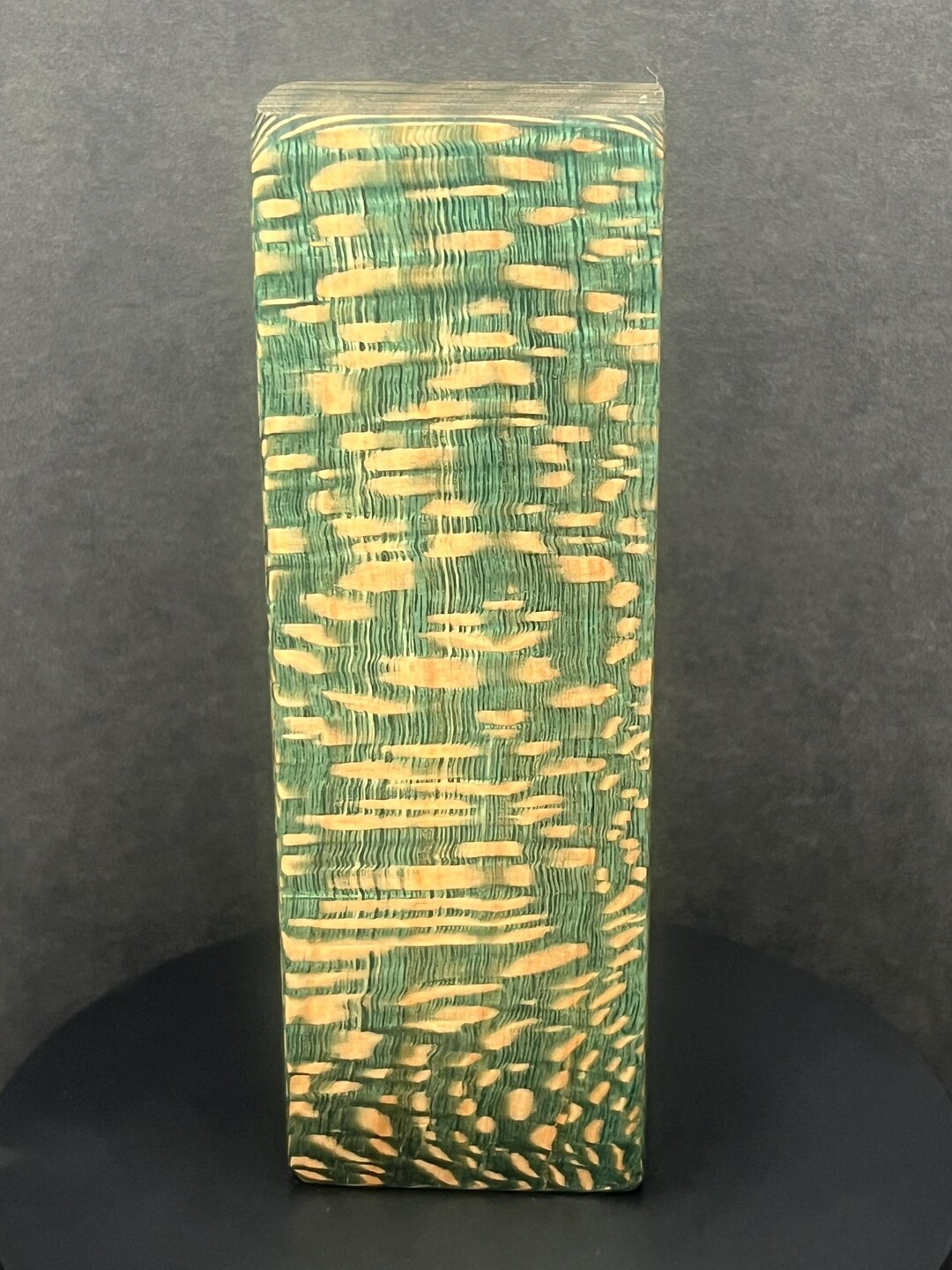 Stabilised Southern Silky Oak Dyed Green Wood Knife Material Block ...