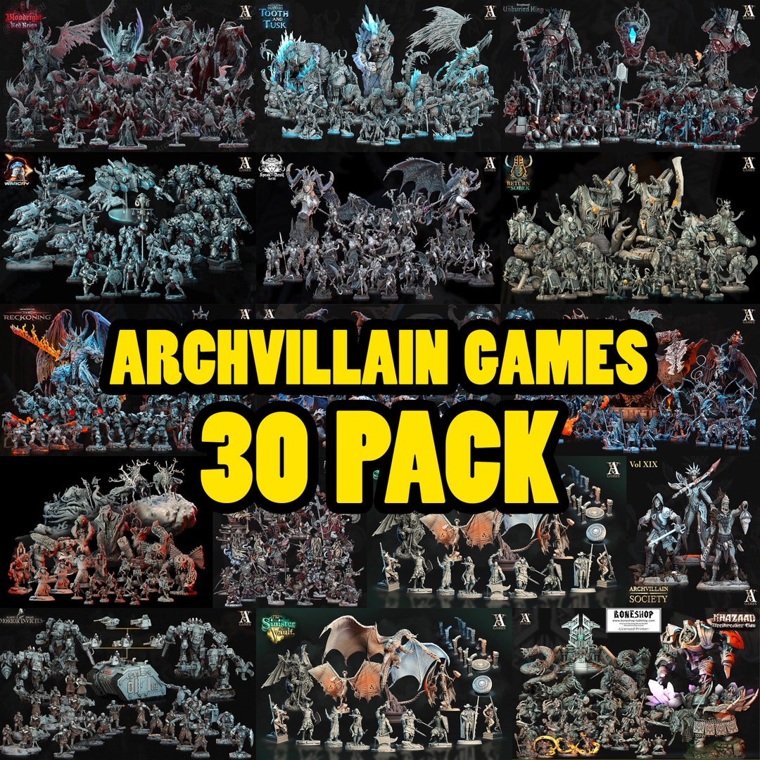 Tabletop STL Pack 1, Miniature STL Pack, Dnd Miniatures, Board Games ...