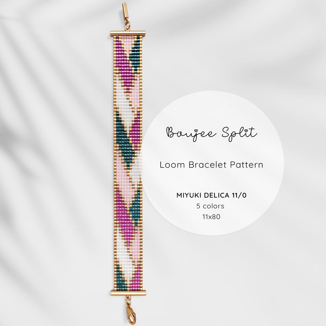 Boujee Herringbone Loom Bracelet Pattern | Beaded Jewelry Pattern PDF ...