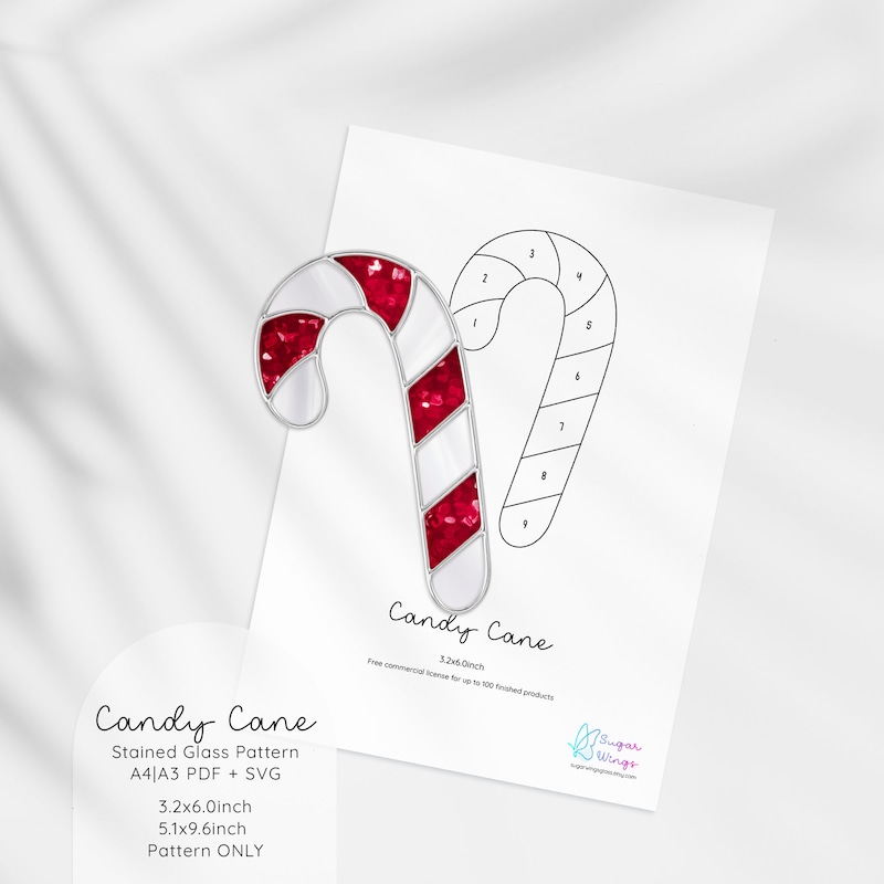 Glass Candy Cane Ornament - Etsy