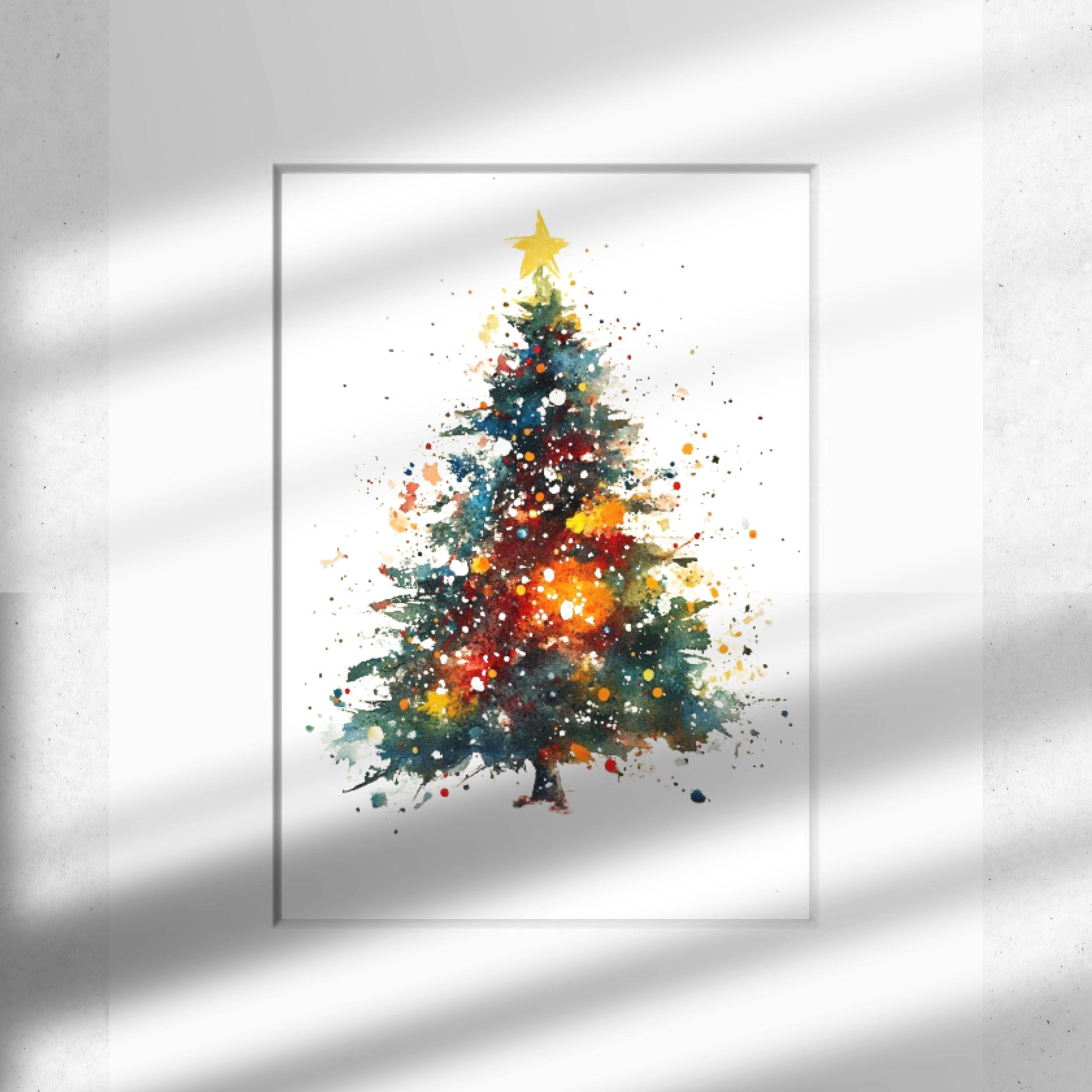 Electric Pine A Tree With a Spark of Madness, Neon Christmas Art Print ...