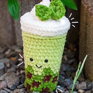 CROCHET PATTERN - Matcha Bubble Tea - Amigurumi Cute Plushie Toy Boba ...