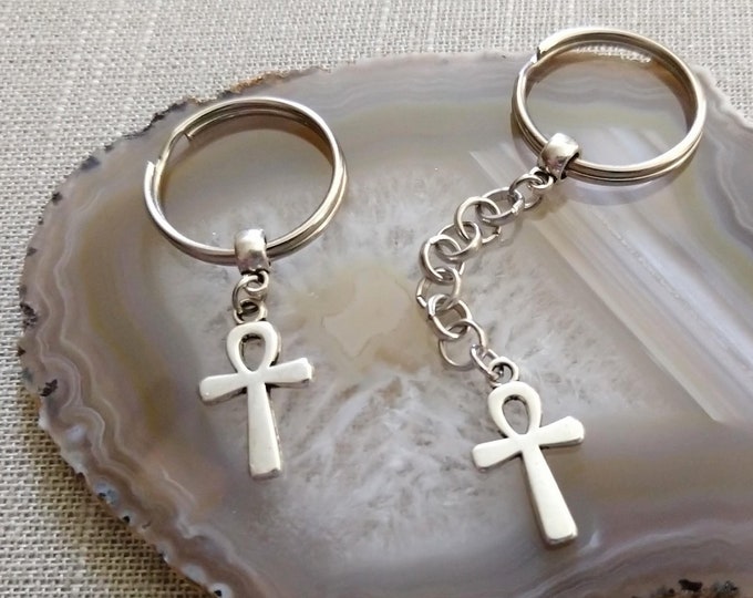 Ankh Cross Keychain,egyptian Keyring,protection Keyring,ankh Keychain ...