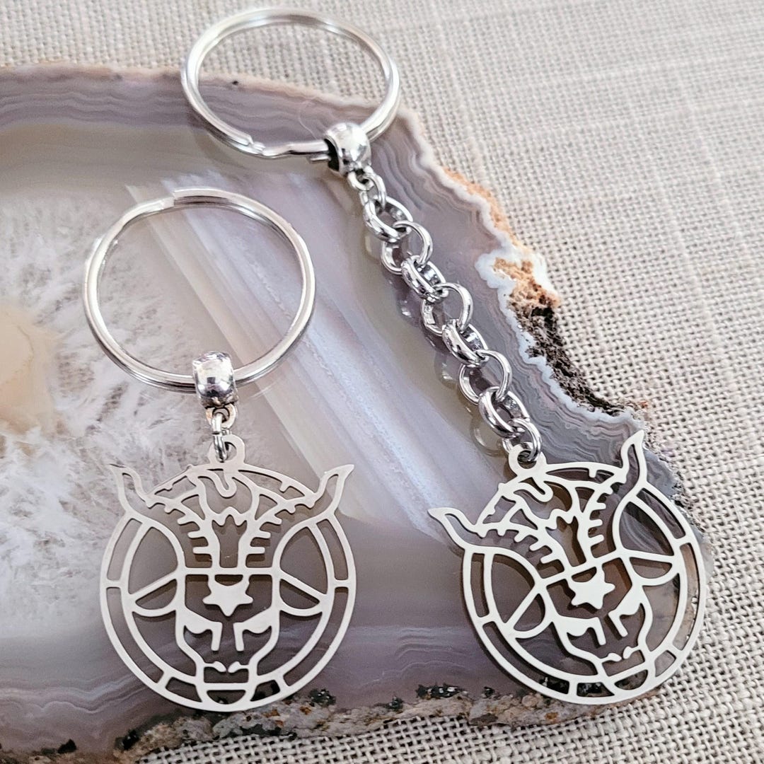 Baphomet Keychain, Satanic Backpack or Purse Charm, Zipper Pull - Etsy