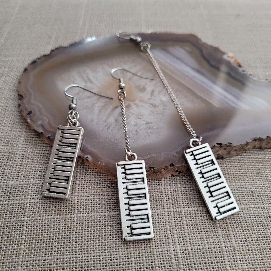 Piano Key Earrings Keyboard Radio Musical Jewelry Your - Etsy