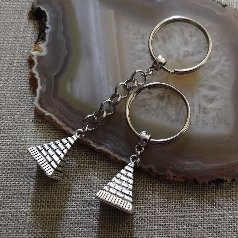 Pyramid Keychain Key Ring or Zipper Pull Egyptian Backpack or - Etsy