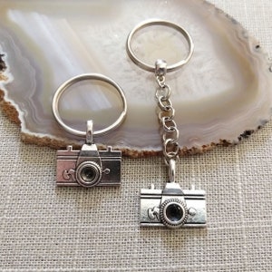 Vintage Camera Keychain, Your Choice of Two Colors, Key Ring or Zipper ...