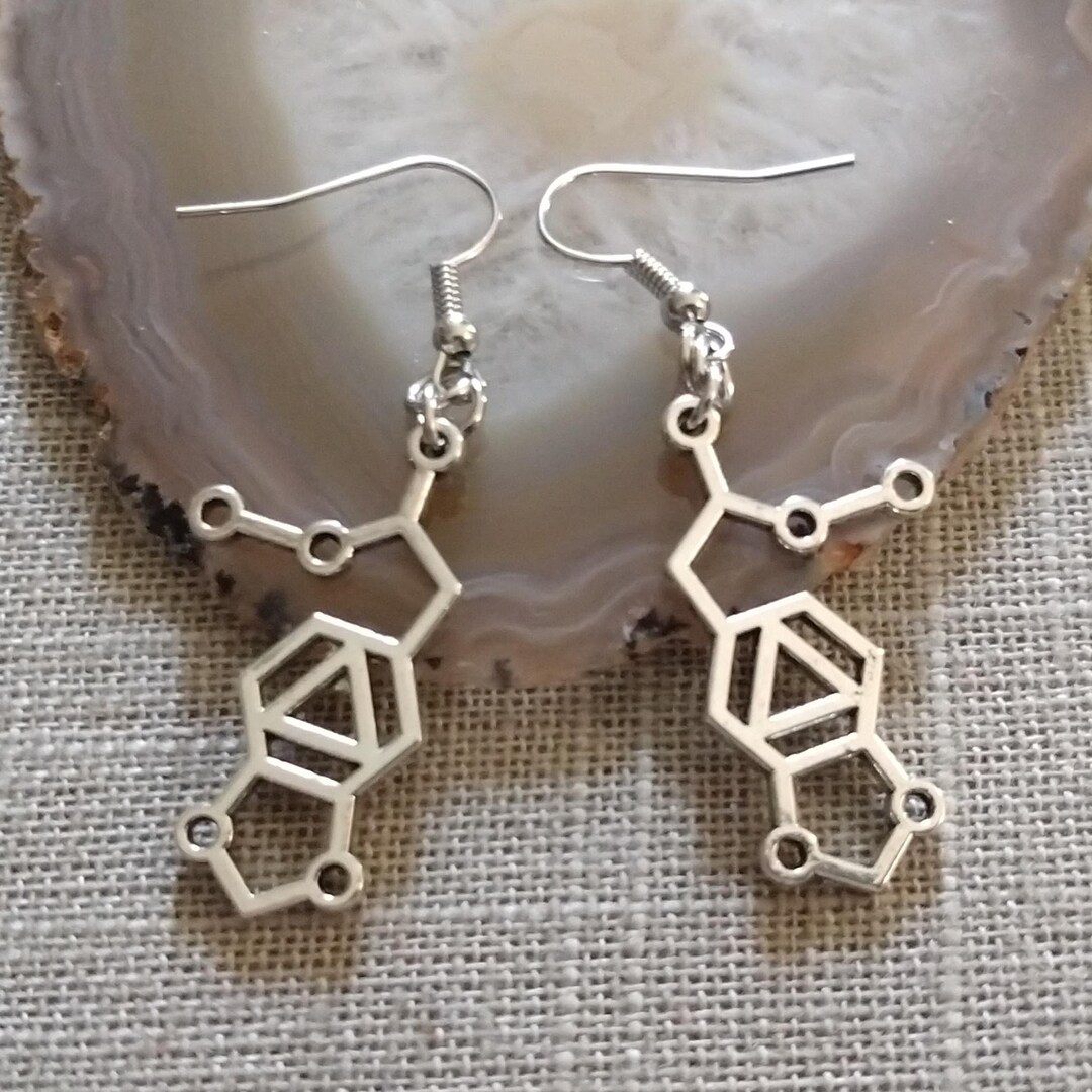 MDMA Molecule Earrings, Ecstasy Dangle Drop Earrings, Raver Festival ...