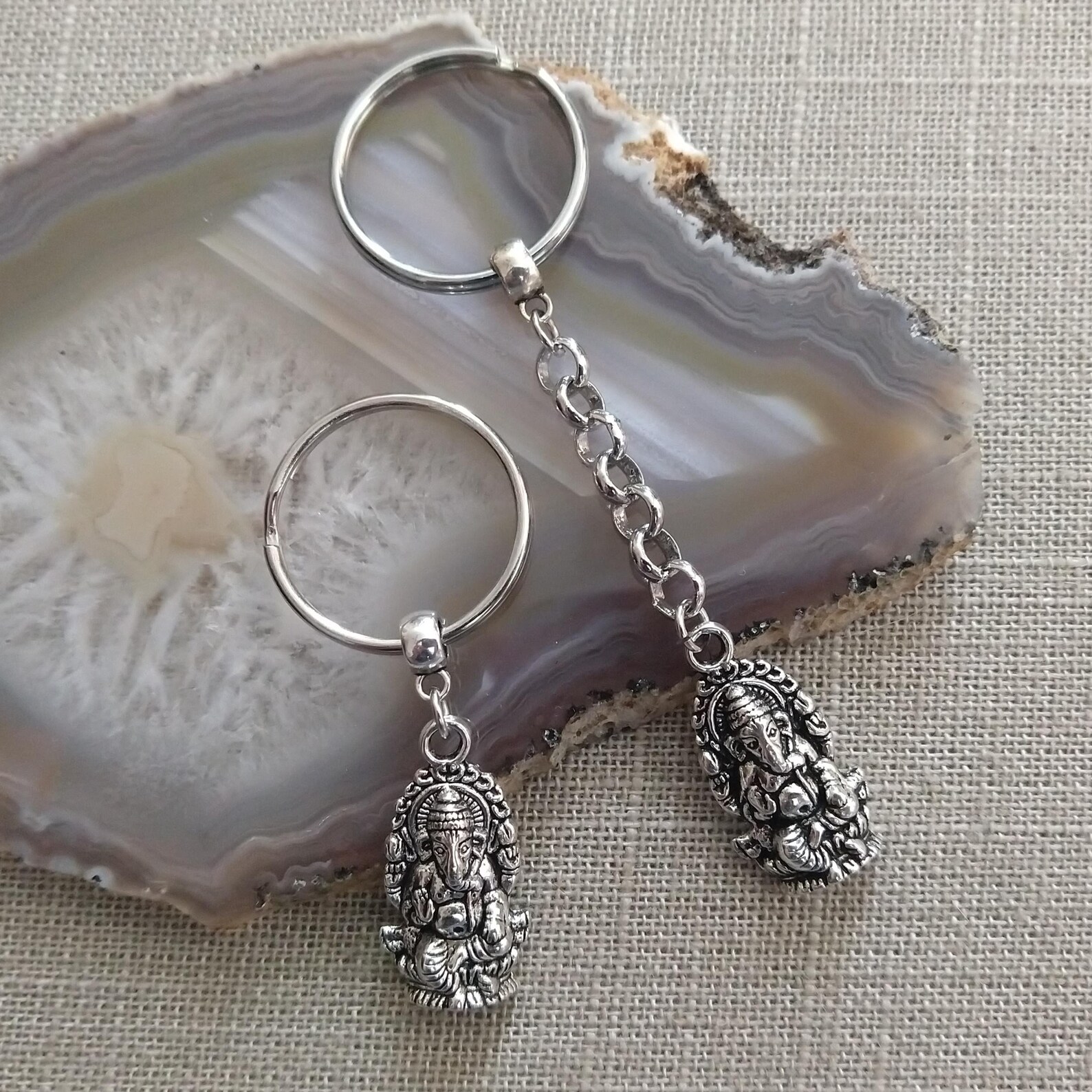 Ganesh Keychain Hindu Elephant Keyring Backpack or Purse - Etsy