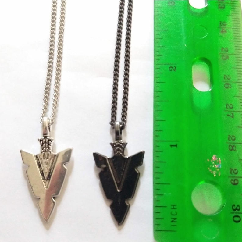 Arrowhead Necklace - Gunmetal or Silver Chain, Mens Jewelry - Etsy