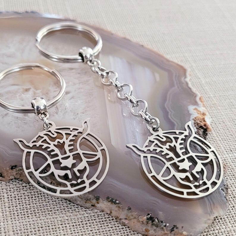 Baphomet Keychain, Satanic Backpack or Purse Charm, Zipper Pull - Etsy
