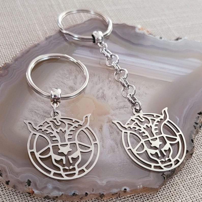 Baphomet Keychain, Satanic Backpack or Purse Charm, Zipper Pull - Etsy