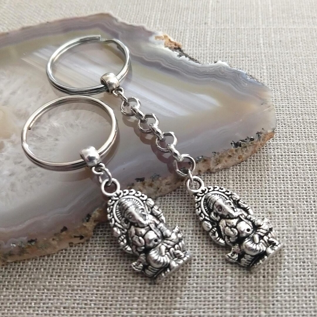 Ganesh Keychain, Hindu Elephant Keyring, Backpack or Purse Charm - Etsy