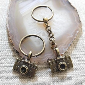 Vintage Camera Keychain, Your Choice of Two Colors, Key Ring or Zipper ...