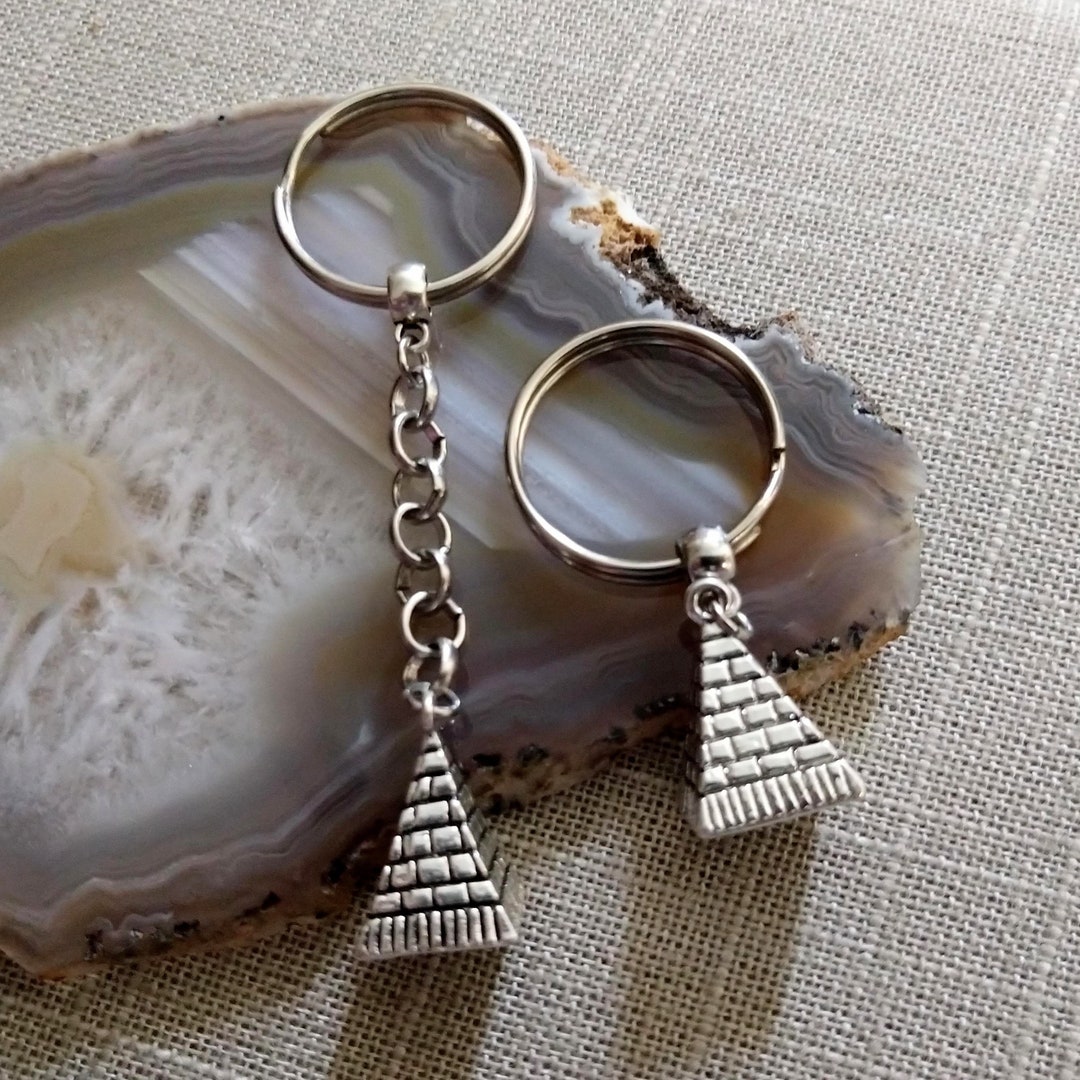 Pyramid Keychain Key Ring or Zipper Pull, Egyptian Backpack or Purse ...
