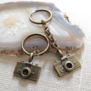 Vintage Camera Keychain, Your Choice of Two Colors, Key Ring or Zipper ...