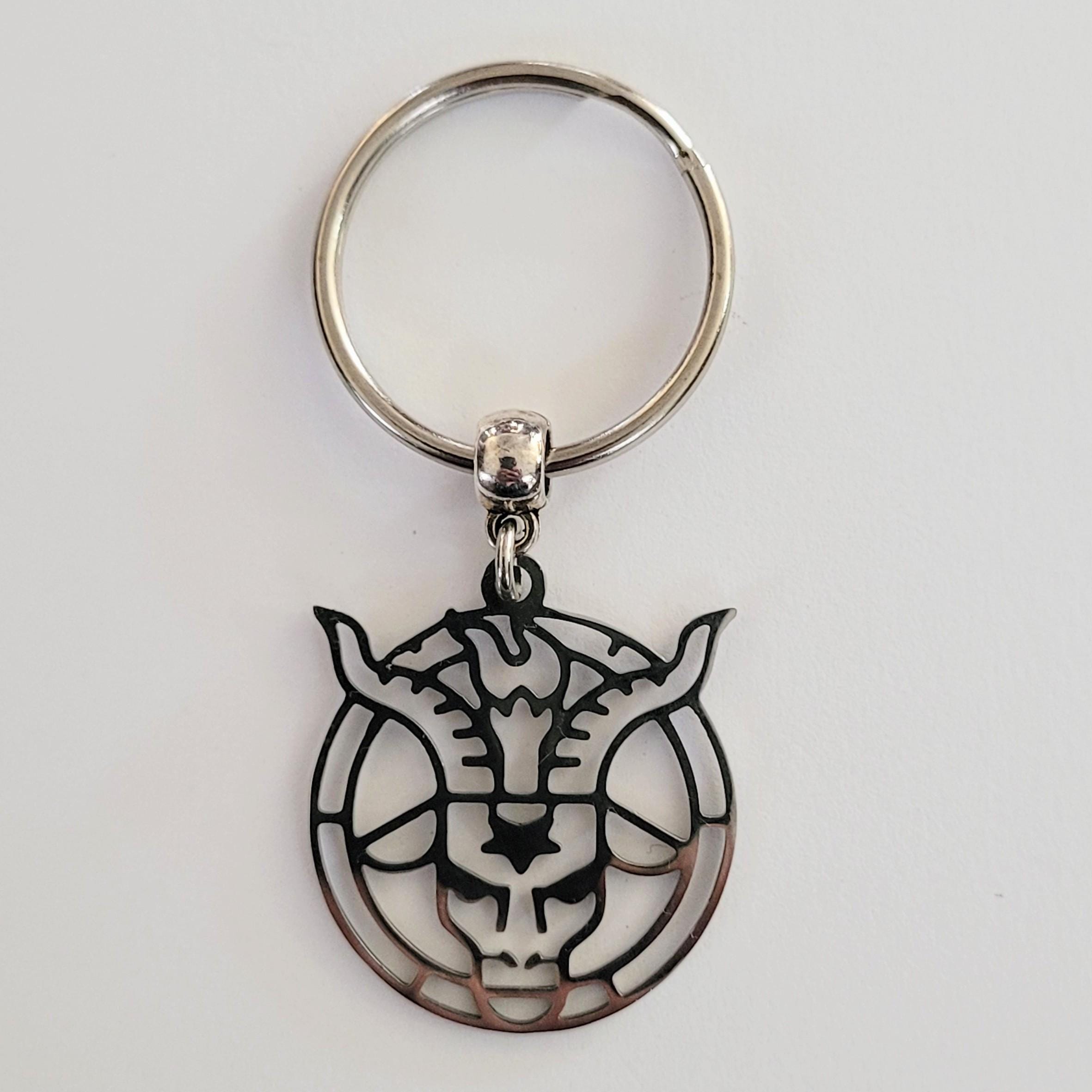 Baphomet Keychain, Satanic Backpack or Purse Charm, Zipper Pull - Etsy