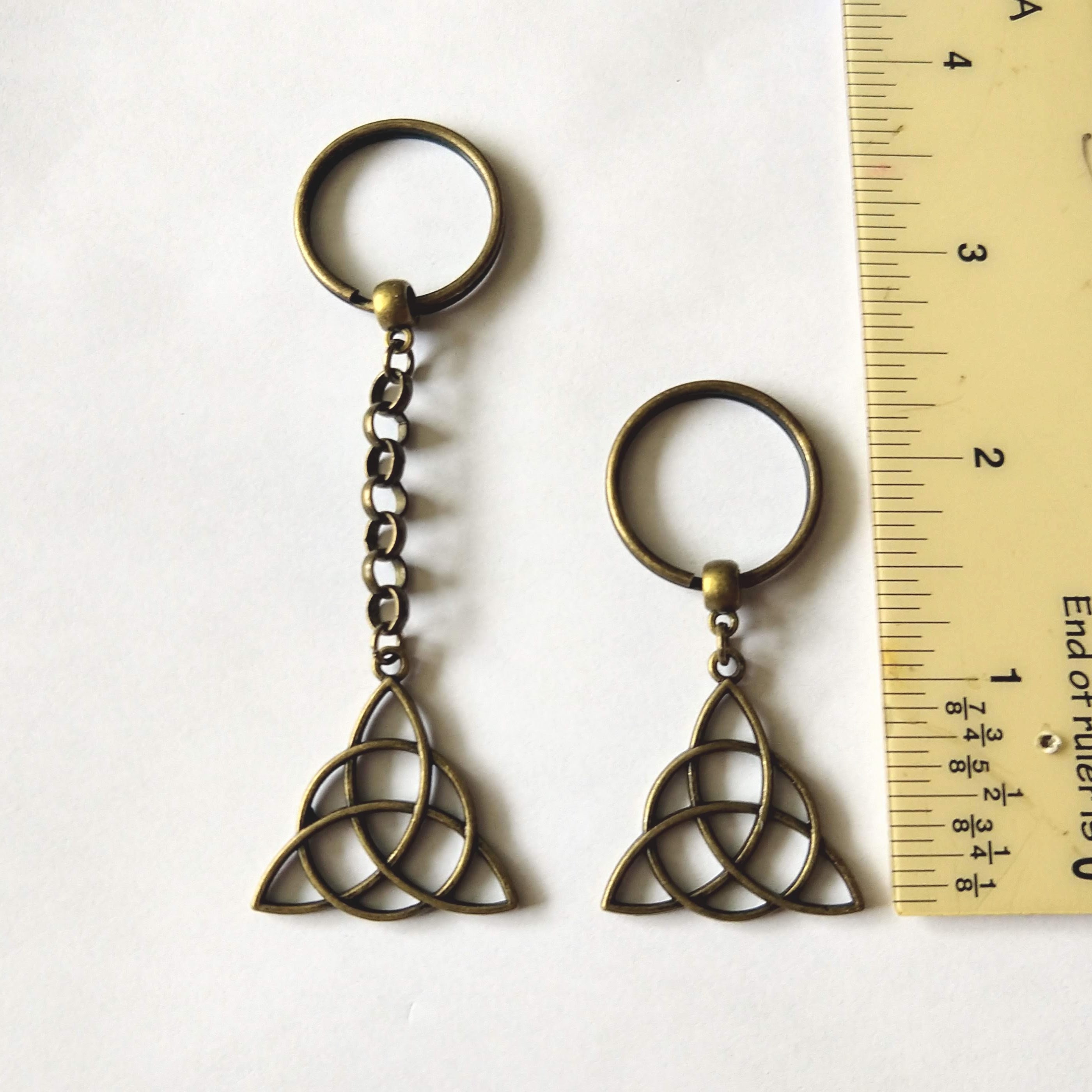 Celtic Knot Key Chain Bronze Triquetra Trinity Knot Gaelic | Etsy