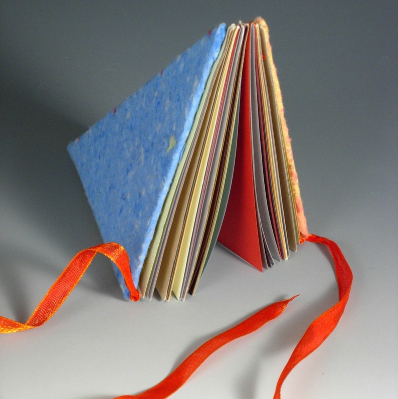 Blue and Orange Triangle Journal - Etsy