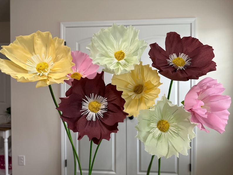 Handmade Giant Free Standing Paper Flowers Large Wedding Decorations ...