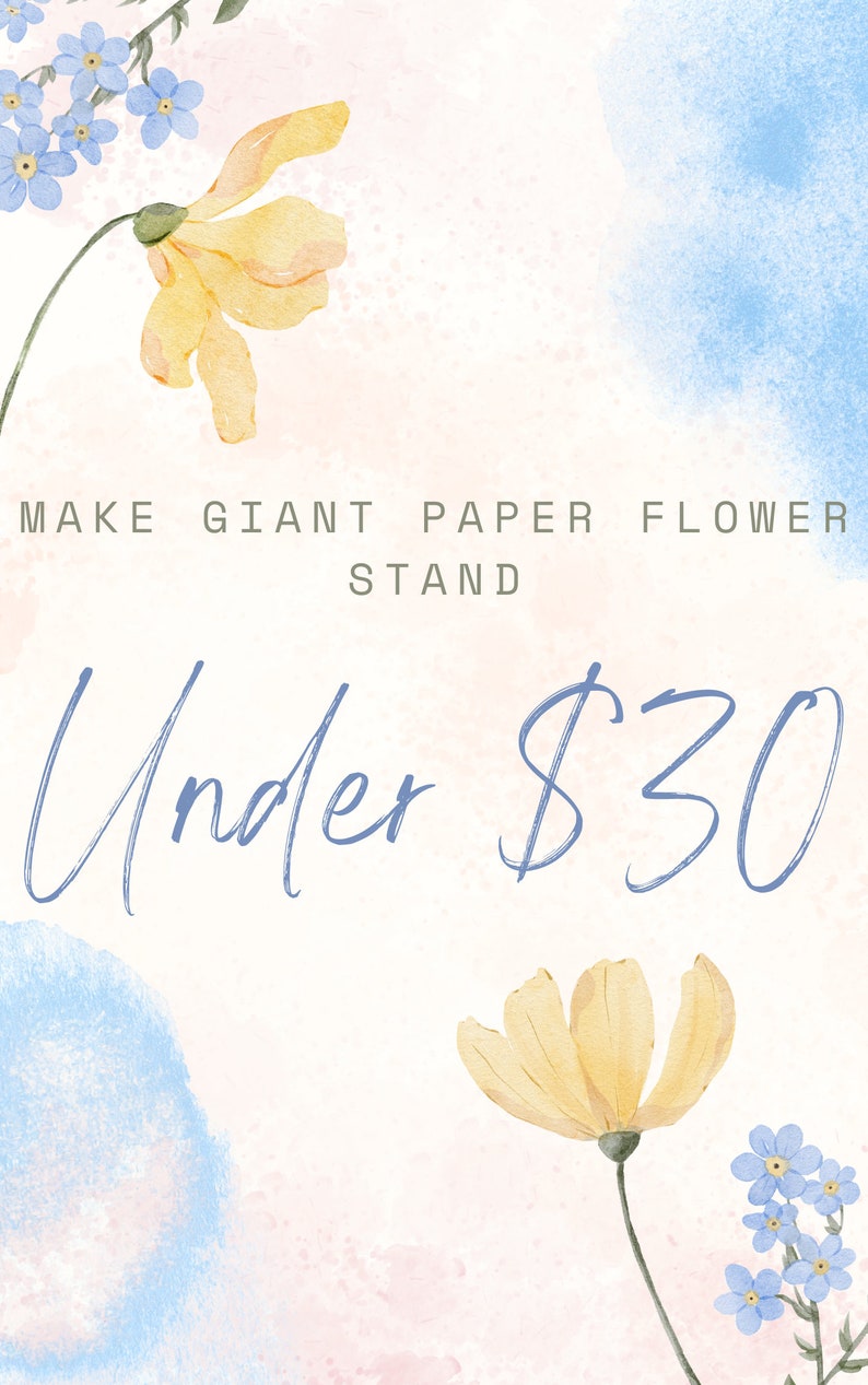 Tutorial for DIY Free Standing Paper Flower Base Oversized Flowers ...