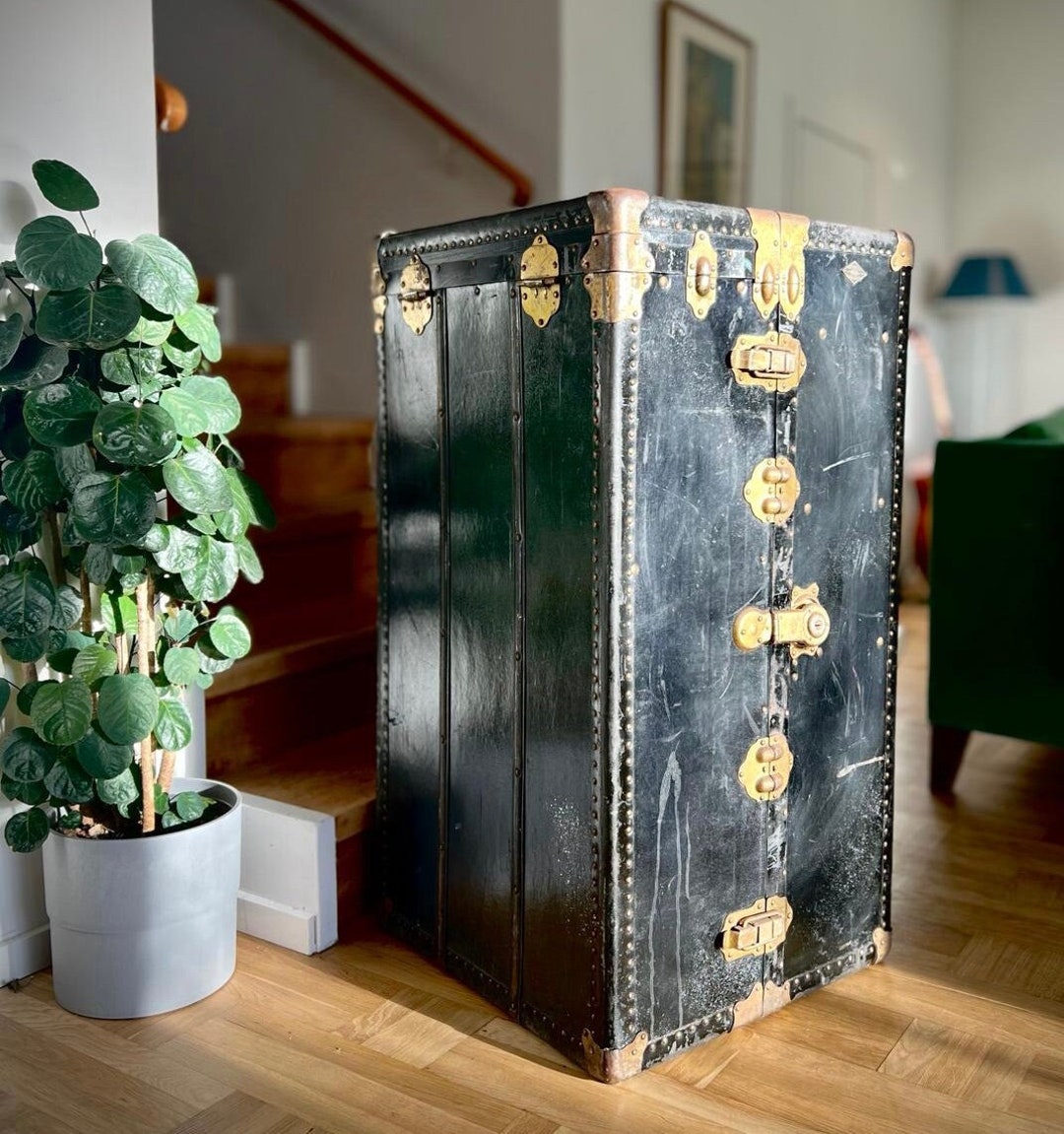 Stunning Antique American Steamer Trunk Wardrobe - Etsy