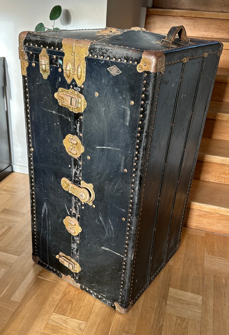 Stunning Antique American Steamer Trunk Wardrobe - Etsy