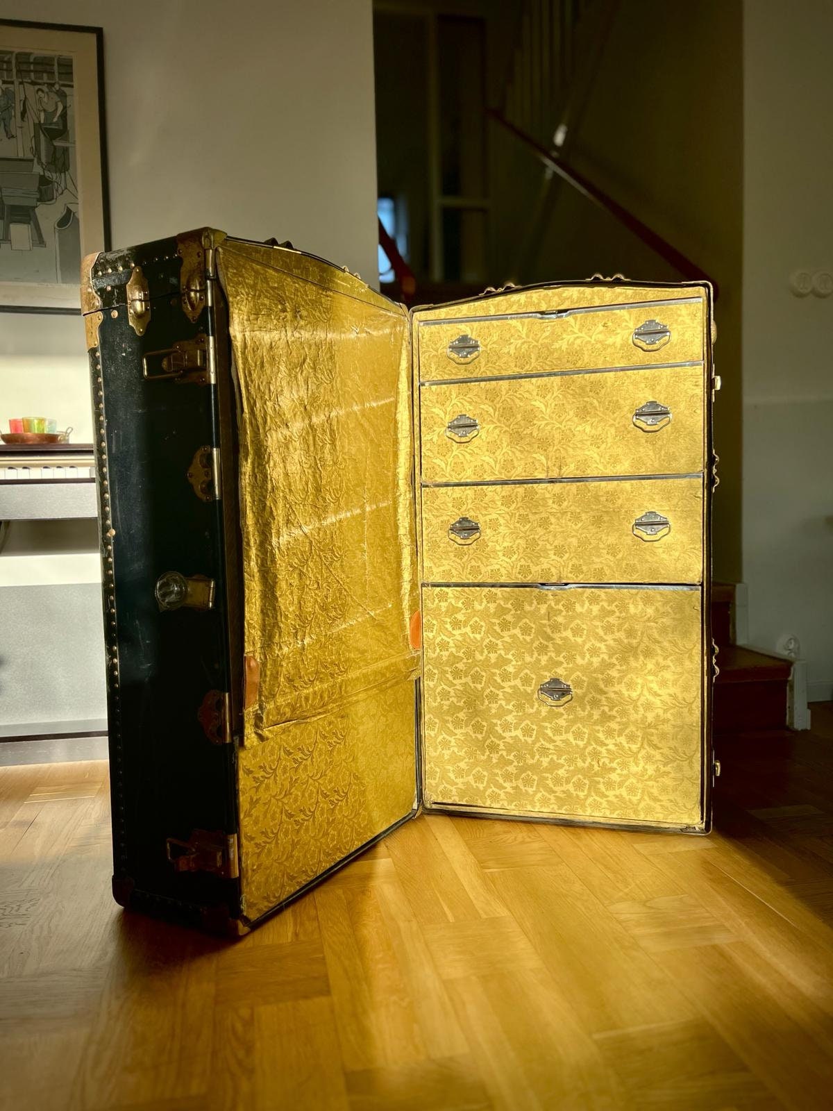 Stunning Antique American Steamer Trunk Wardrobe - Etsy