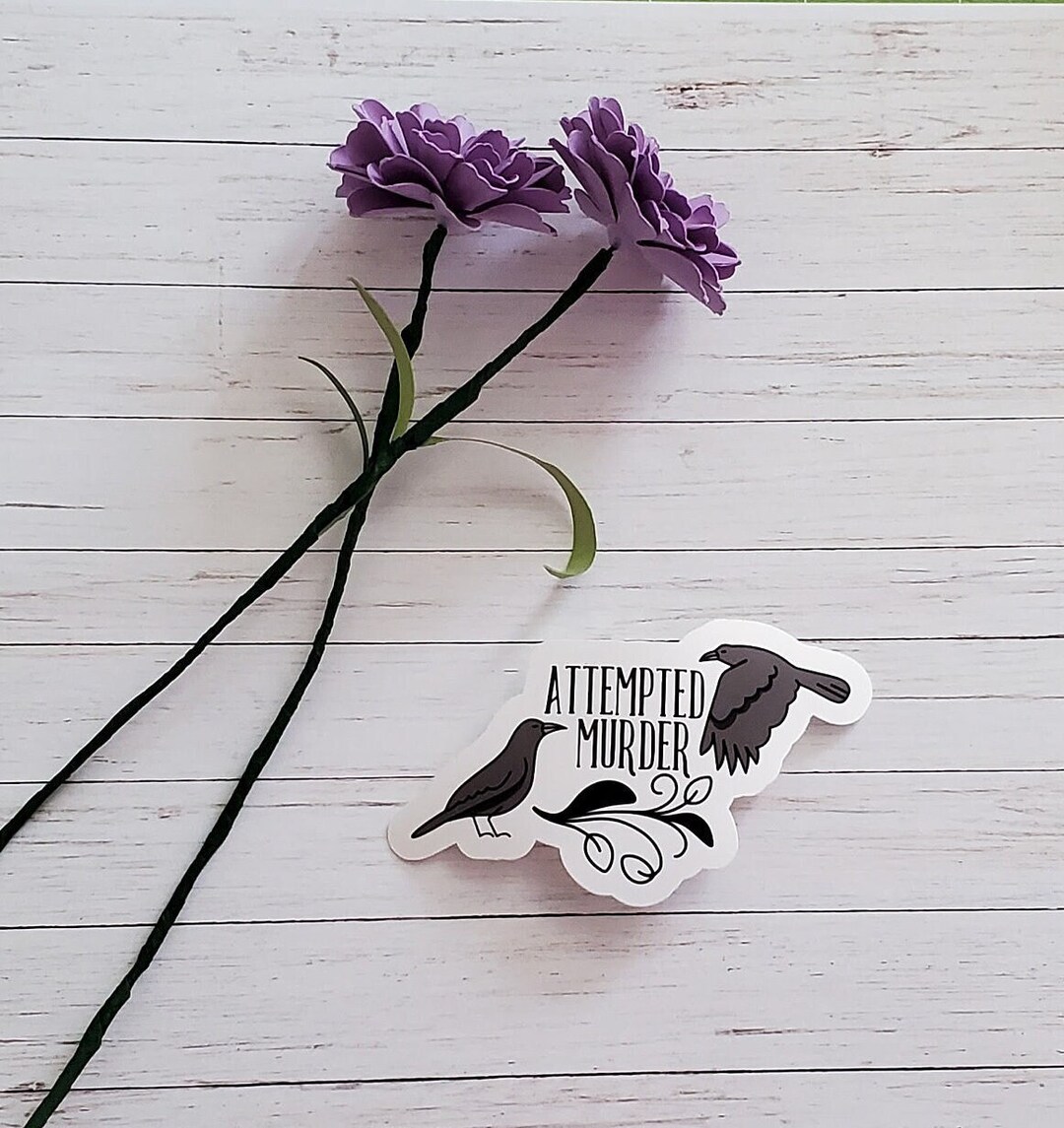 Murder Crow Waterproof Sticker - Etsy