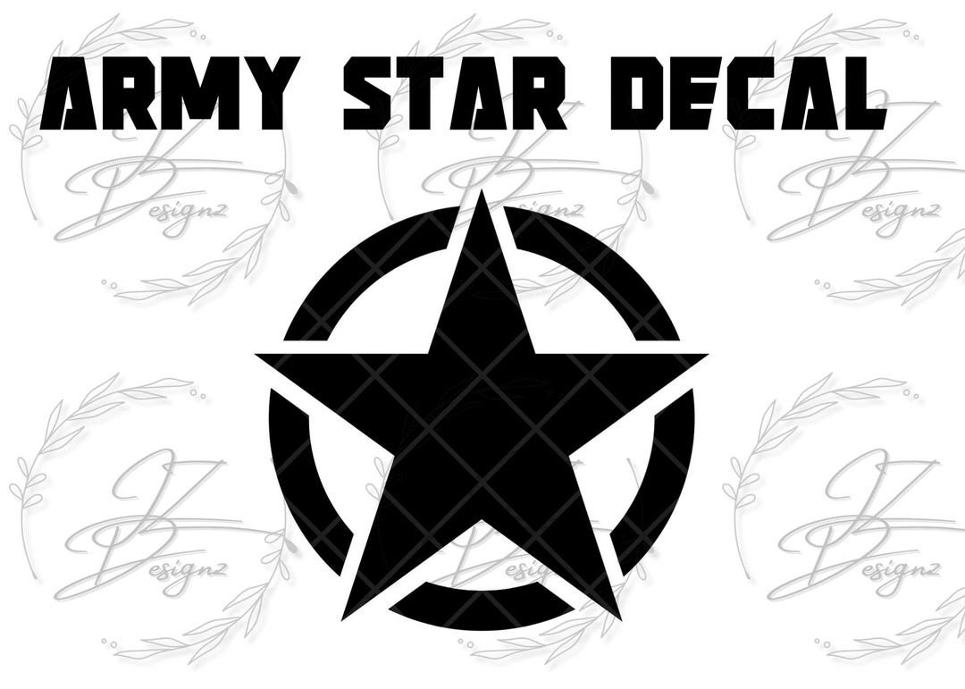 Army Star Decal - Etsy