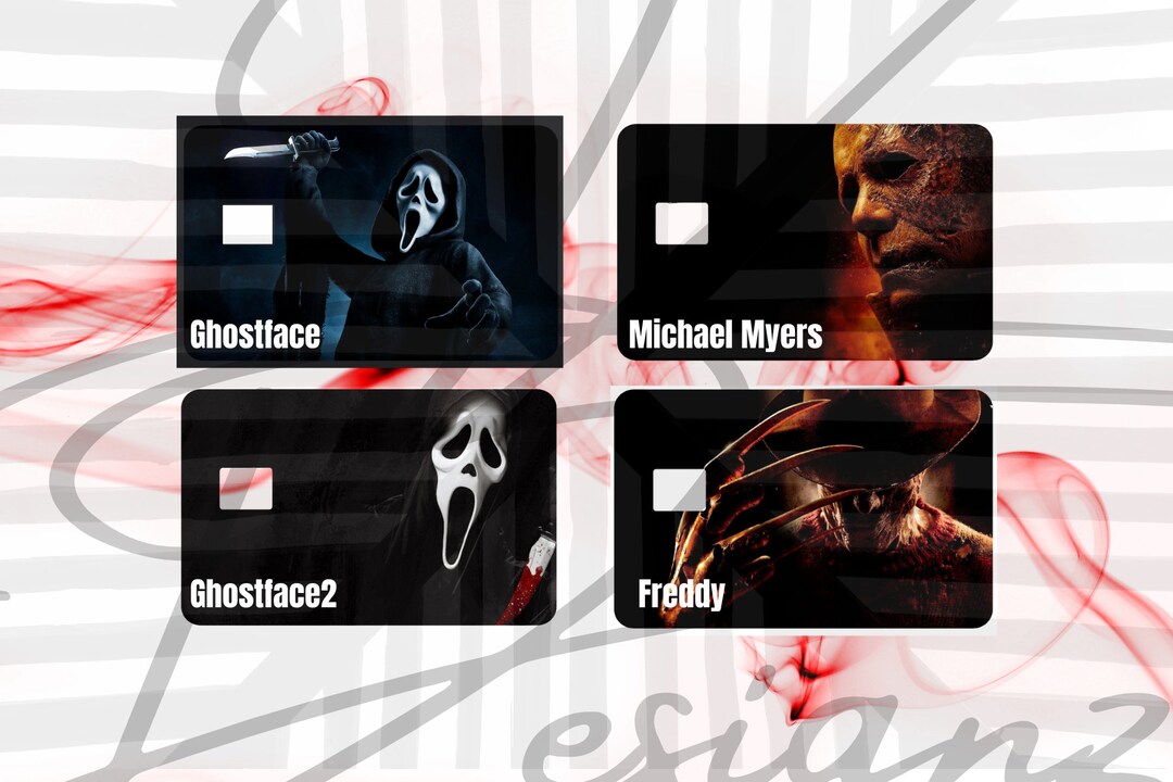 Horror Movie Card Skin Stickers - Etsy