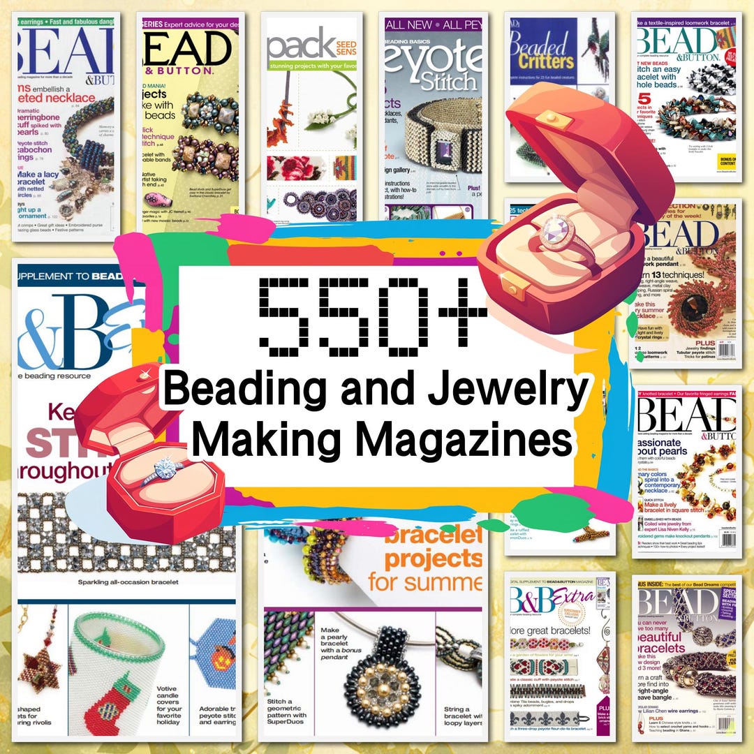 550+beading & Jewelry Magazines Patterns for Making Jewelry Digital ...