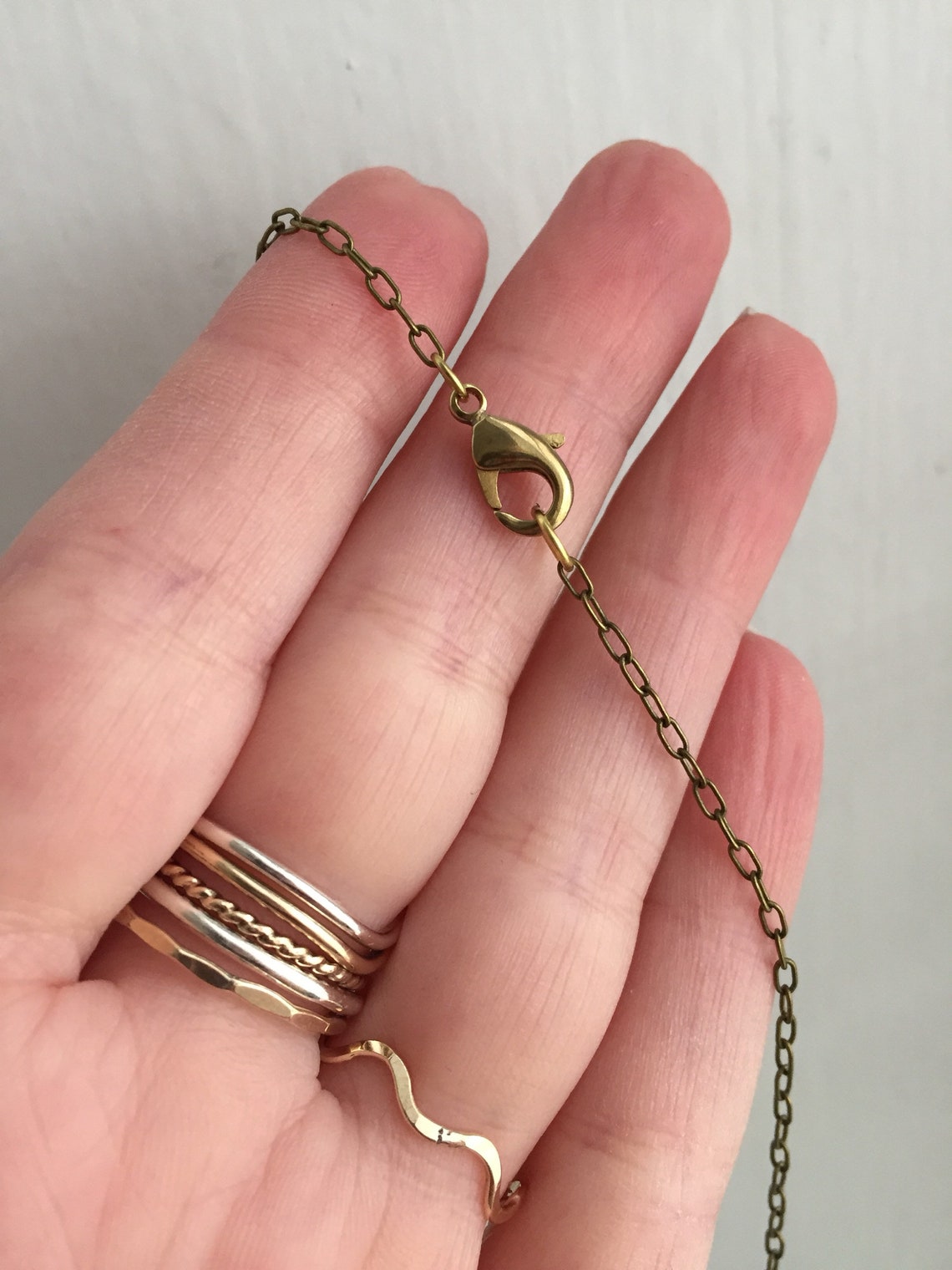 Helping Hand Brass Necklace - Etsy