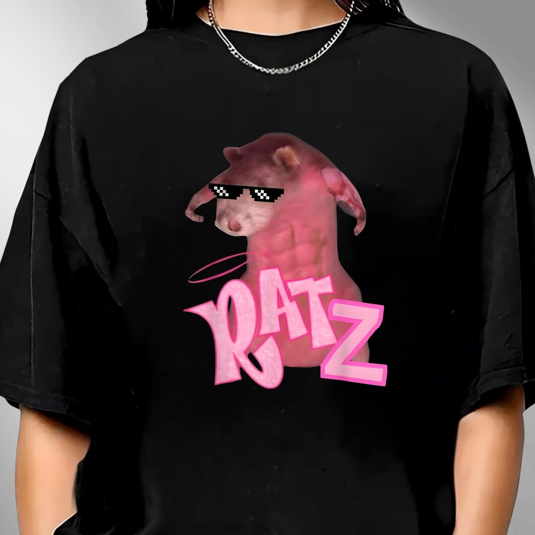 Ratz Funny Gangster Mouse Pink Rat Memes Muscle Ratz T-shirt, Funny ...