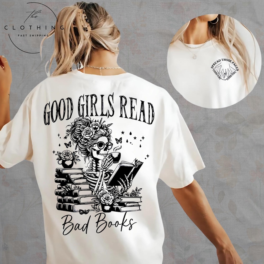 Good Girls Read Bad Books Sweatshirt, Sarcastic Book Hoodie, Dark ...