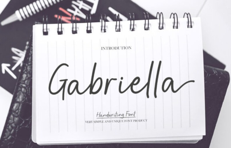 Gabriella Font, Handwritten Font, Display Font, Signature Font, Modern ...